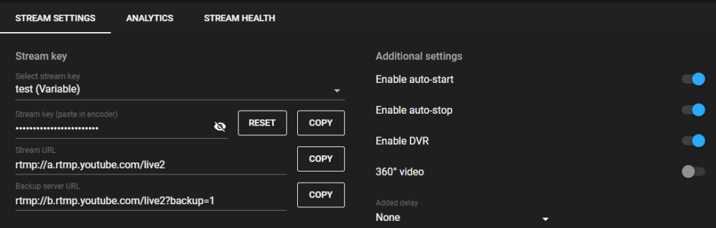 YouTube Live Broadcasting changes - Media Control Panel