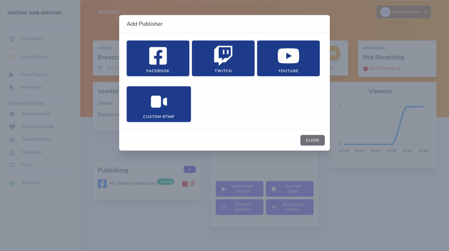 Cloud Live Video Streaming Platform