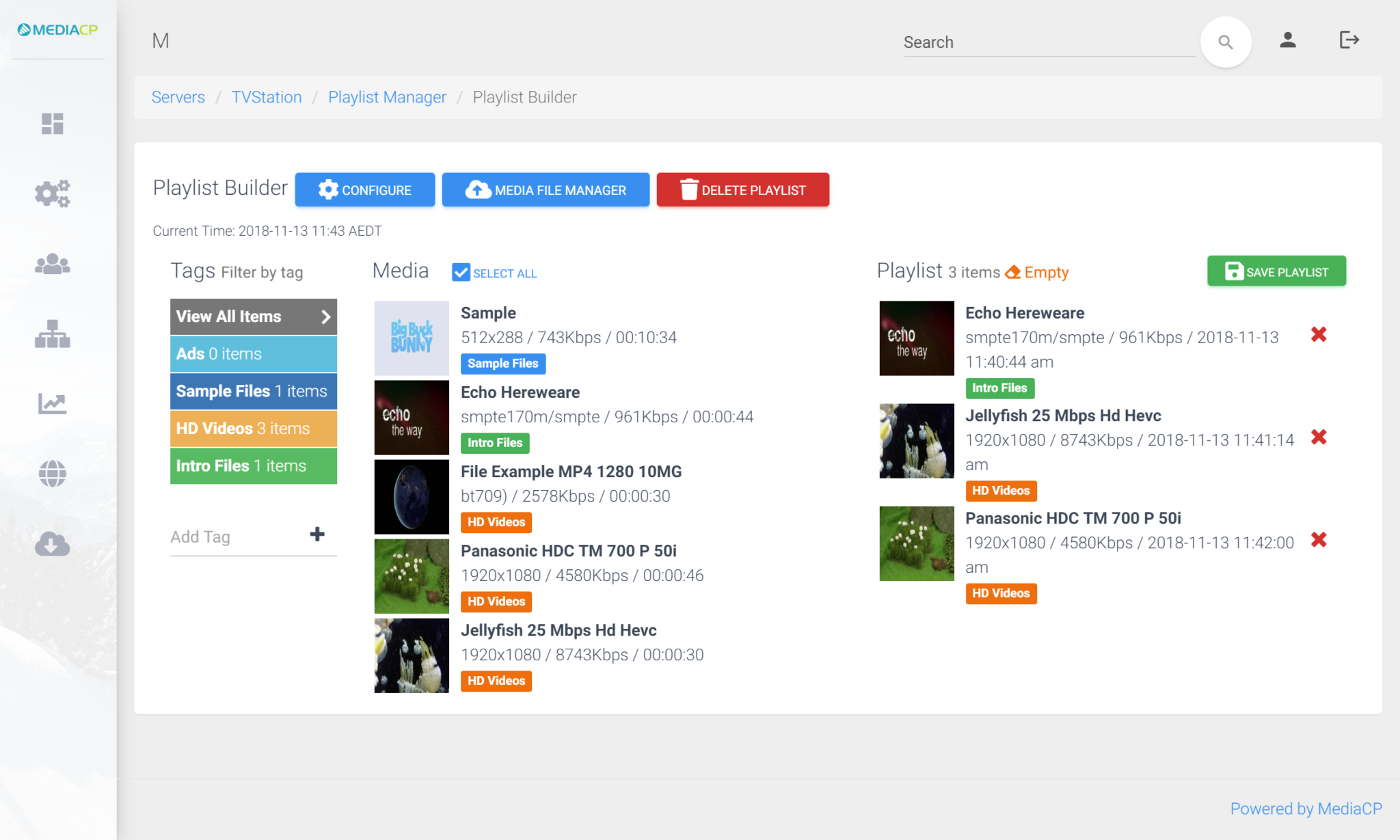 Video Streaming Panel - Media Control Panel